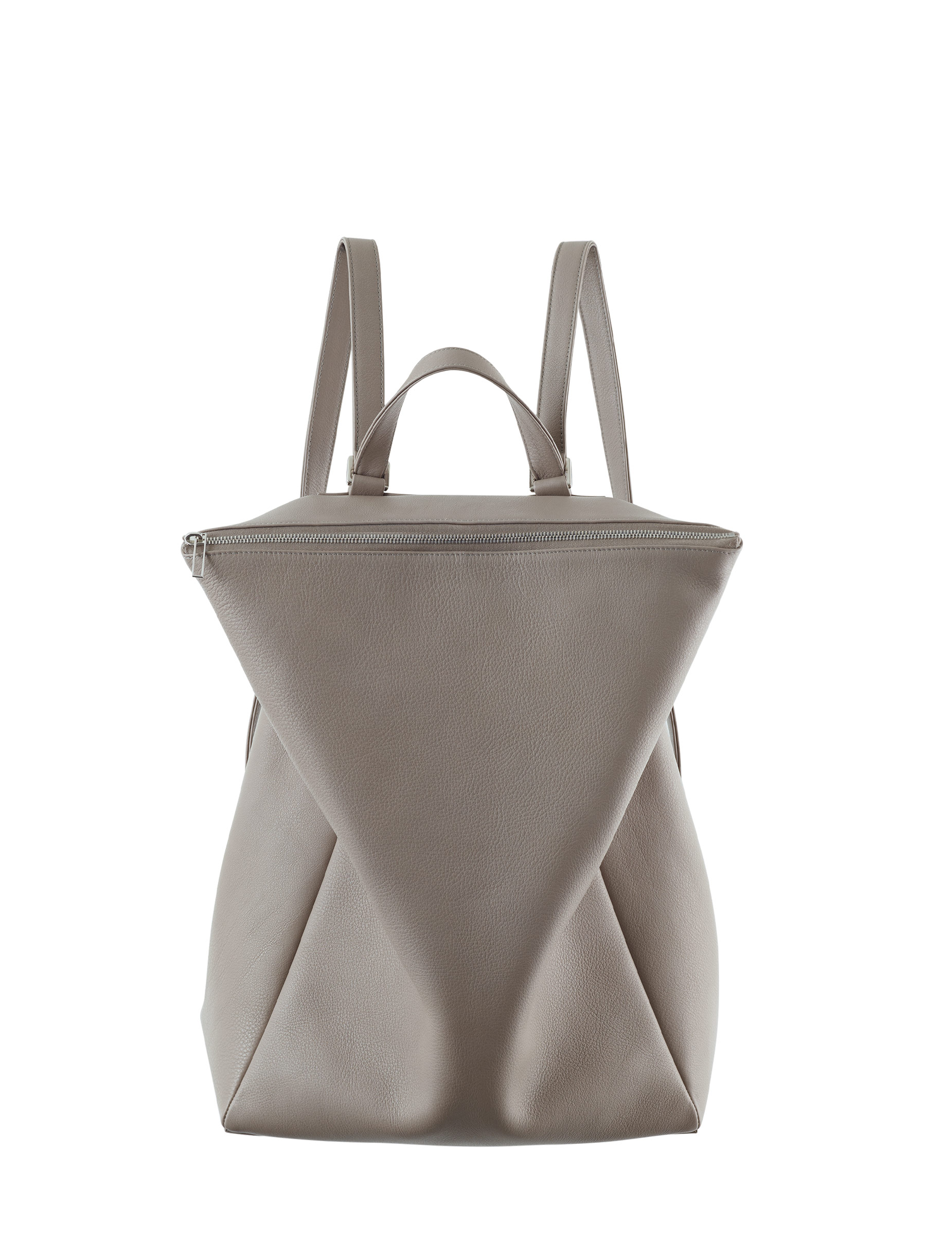 MARSH backpack in grey calfskin leather | TSATSAS