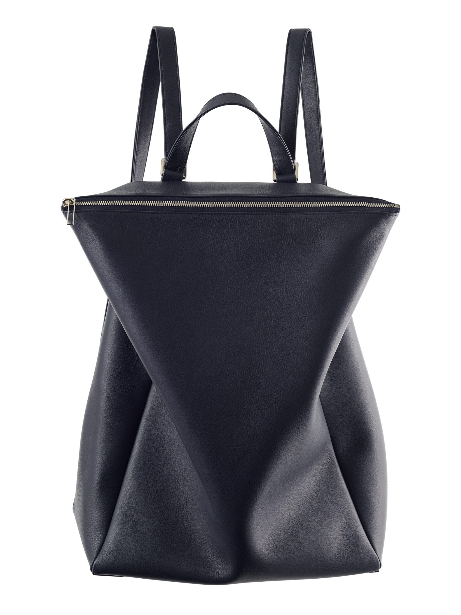 MARSH backpack in navy blue calfskin leather | TSATSAS