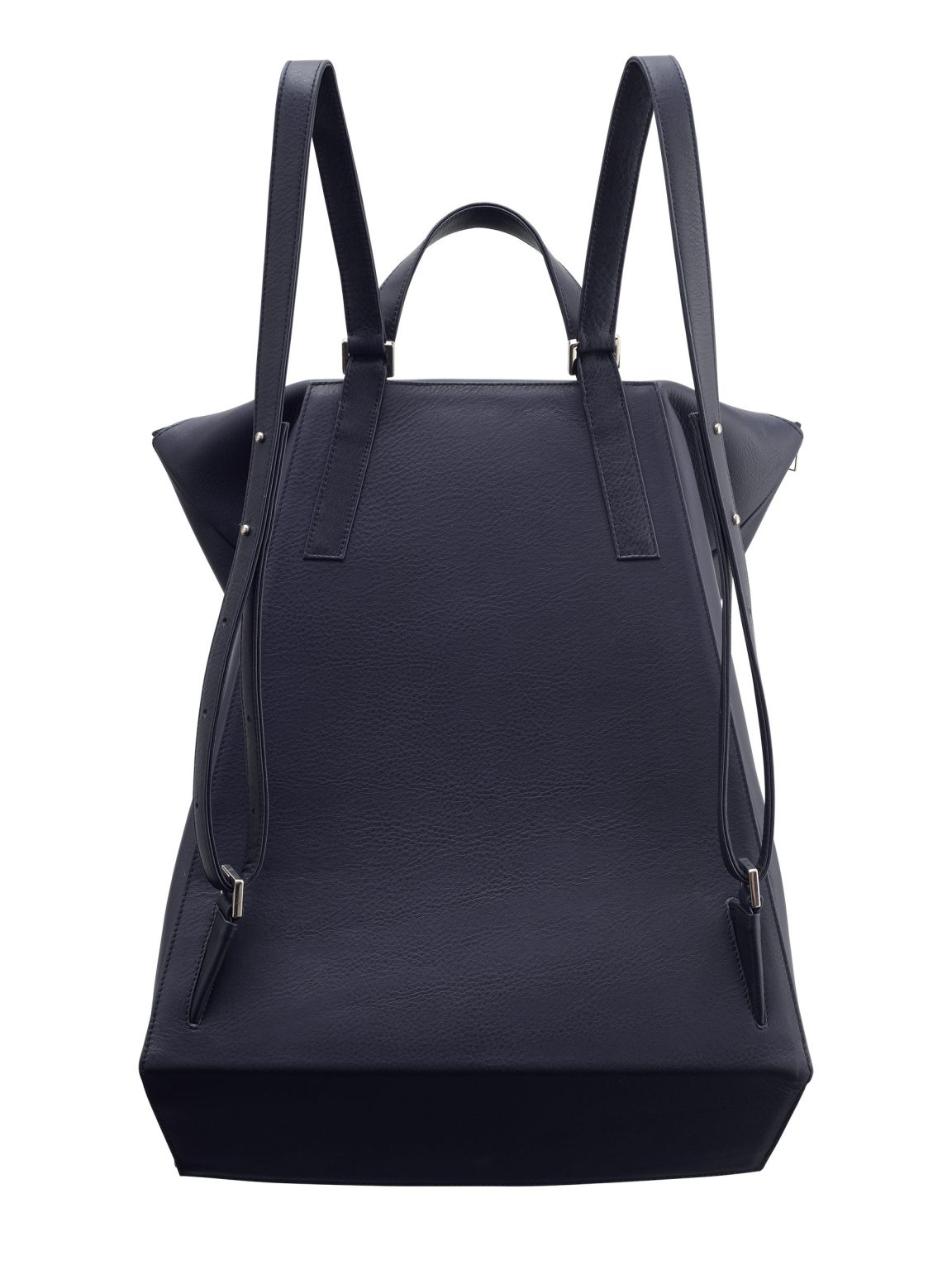 MARSH backpack in navy blue calfskin leather | TSATSAS