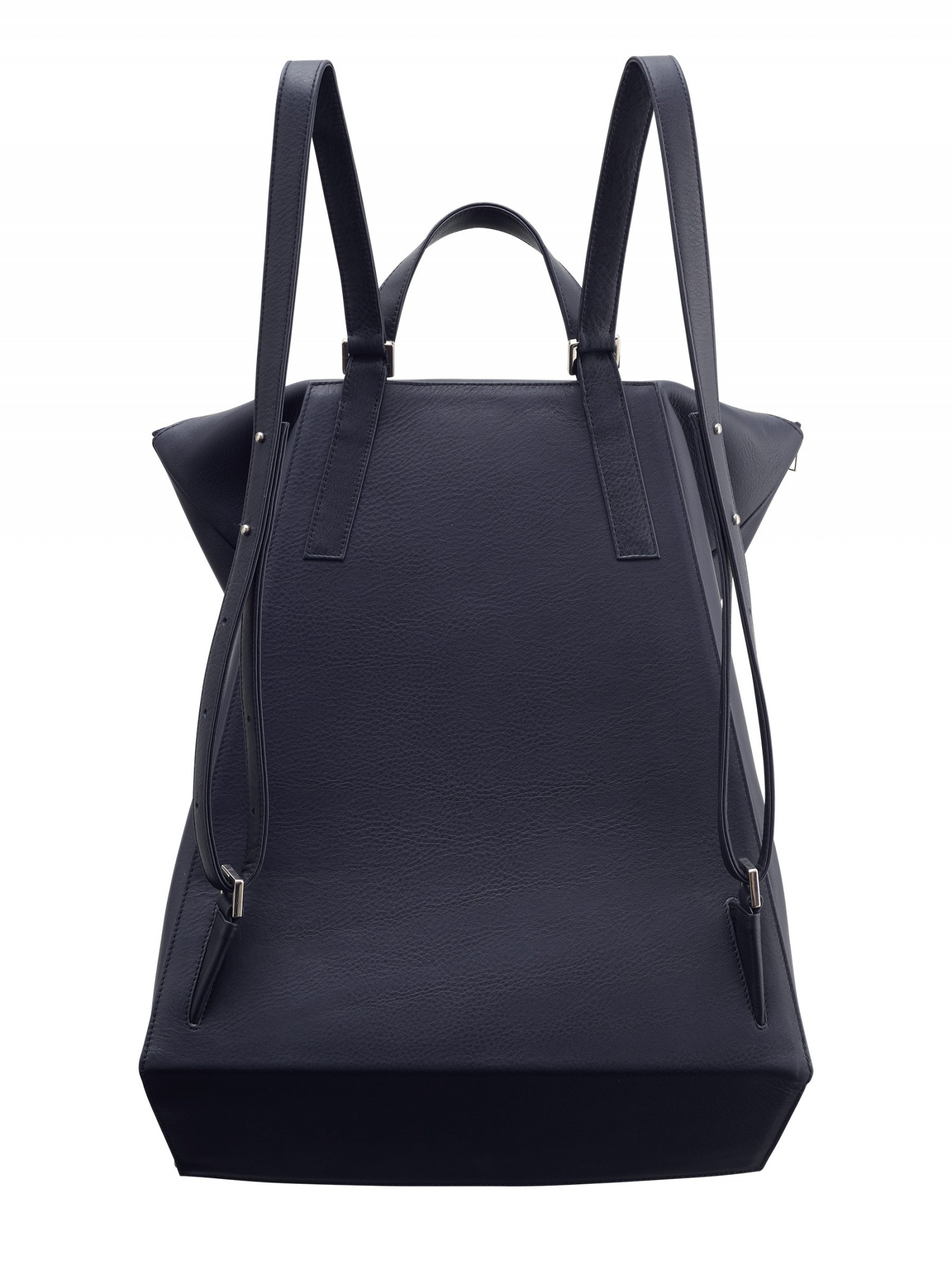 MARSH backpack in navy blue calfskin leather | TSATSAS
