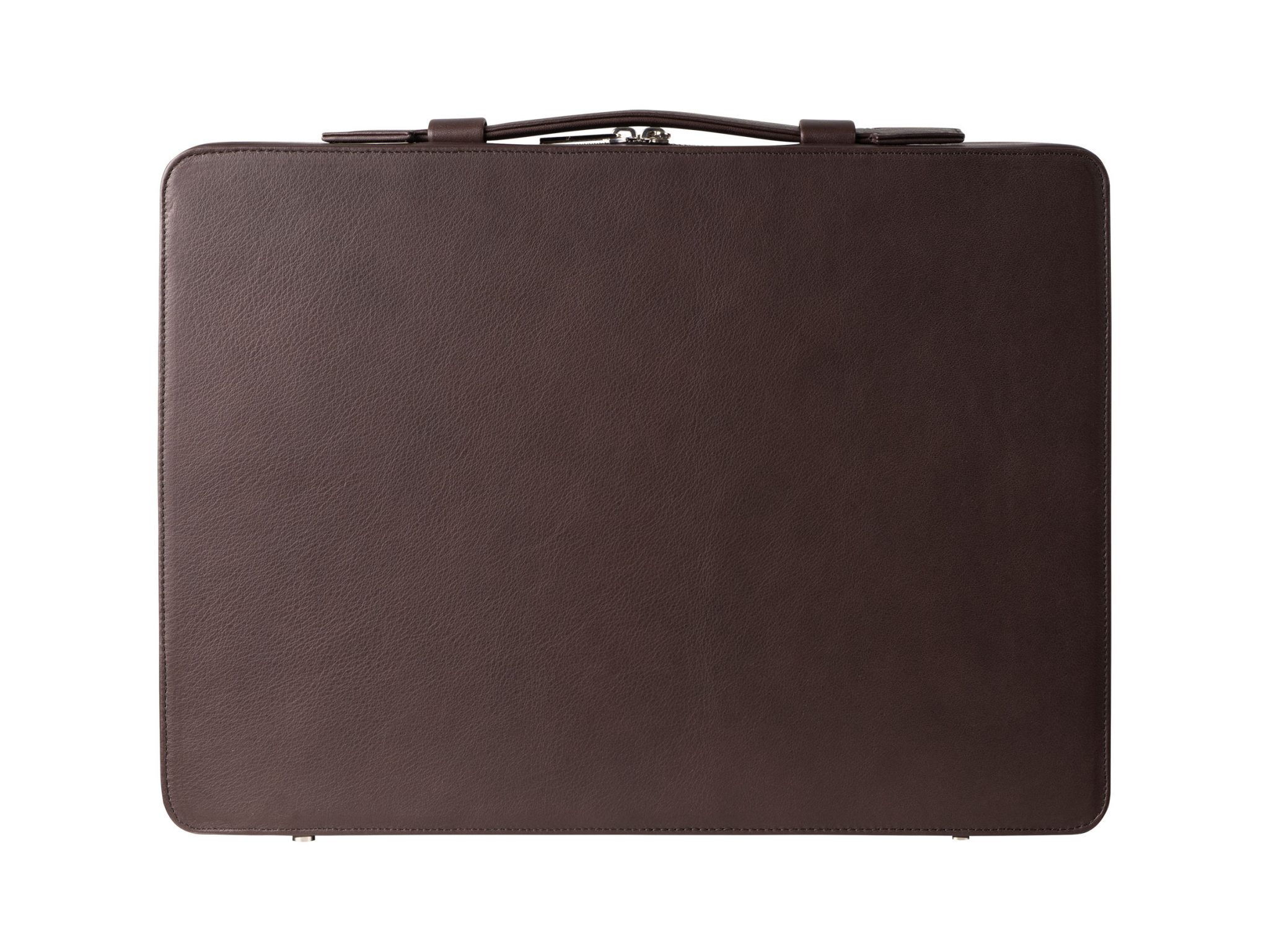 BRIEF-CASE in dark brown calfskin leather | TSATSAS
