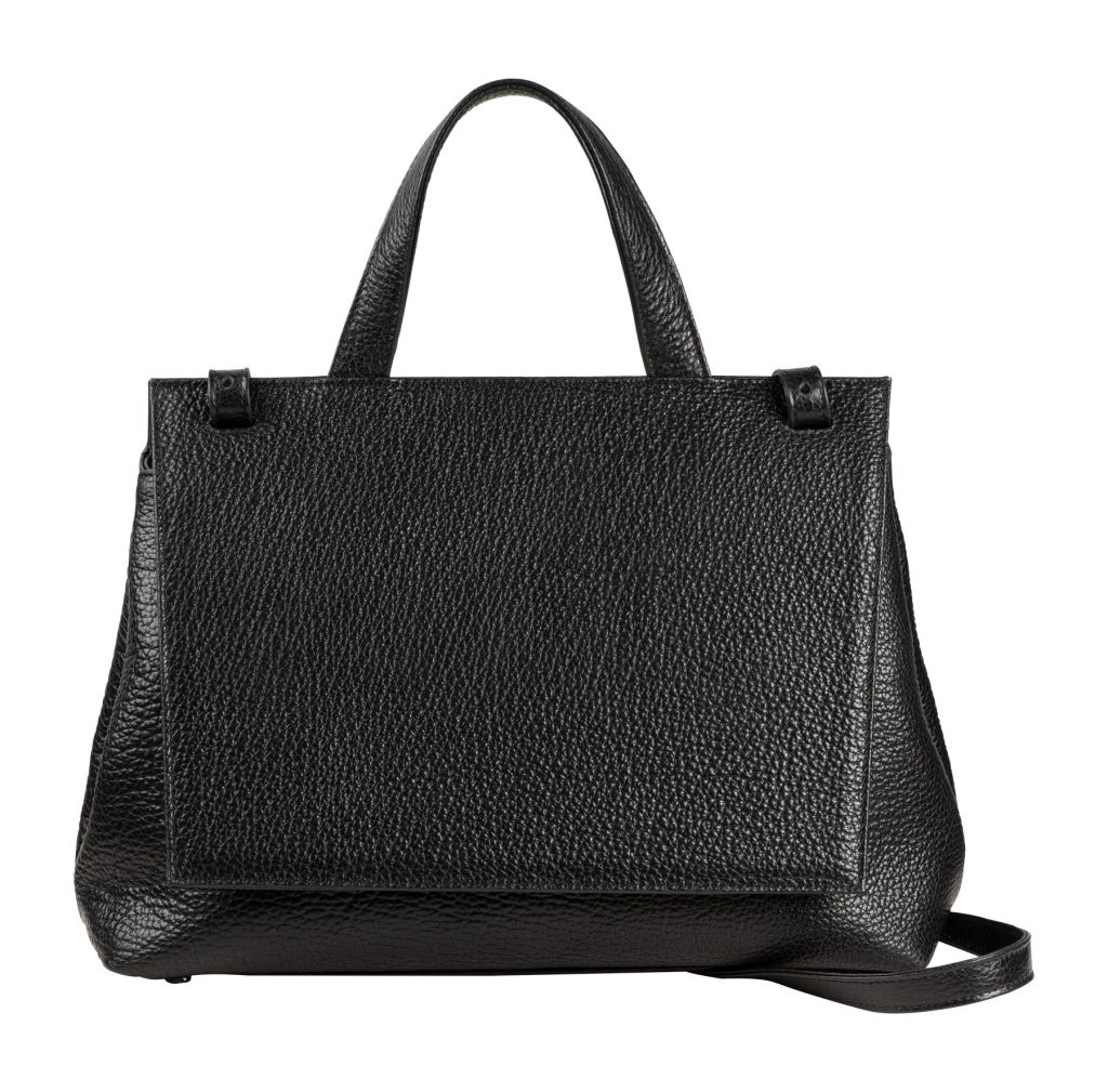 ADA shoulder bag in black bison leather | TSATSAS