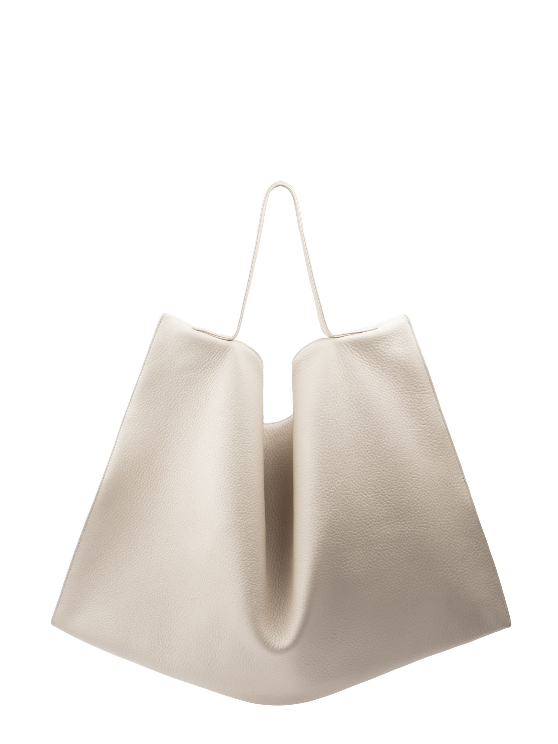 NATHAN shoulder bag in ivory calfskin leather | TSATSAS